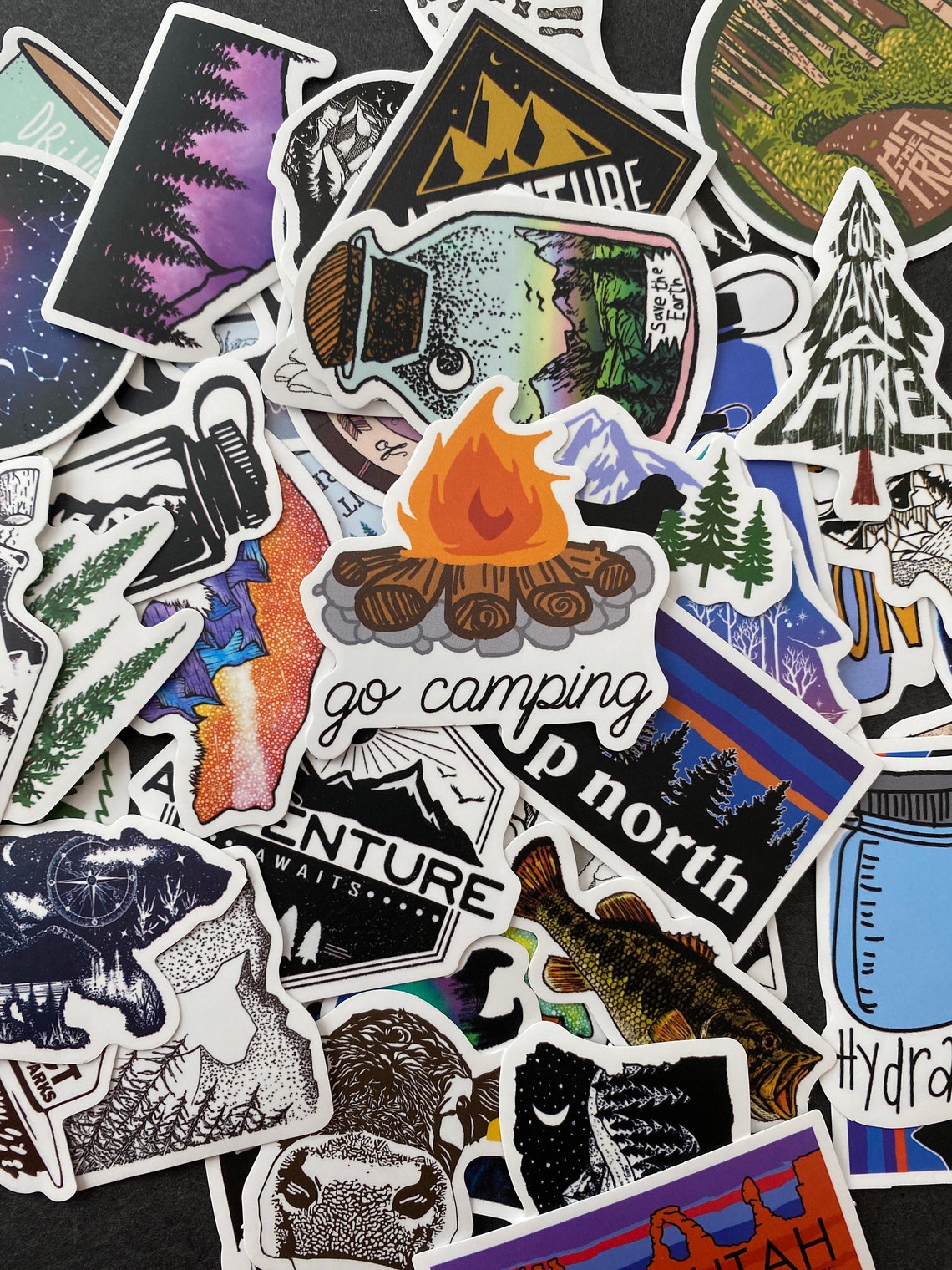 30pcs Outdoors Nature Camping Themed Waterproof Stickers Pack - Etsy