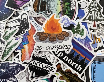 15 Adventure Nature Camping Vinyl Stickers Set - Etsy