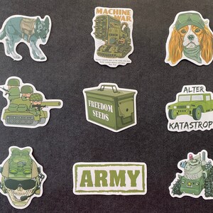 50pcs Cool Army Military Cartoon Themed Waterproof Sticker Pack - Etsy