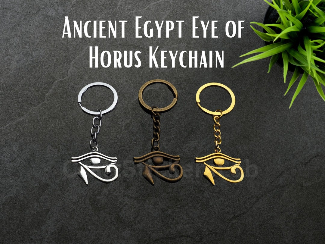 Ancient Egypt Eye of Horus Keychain: Ra Wadjet Udjat Keyring Gift for ...