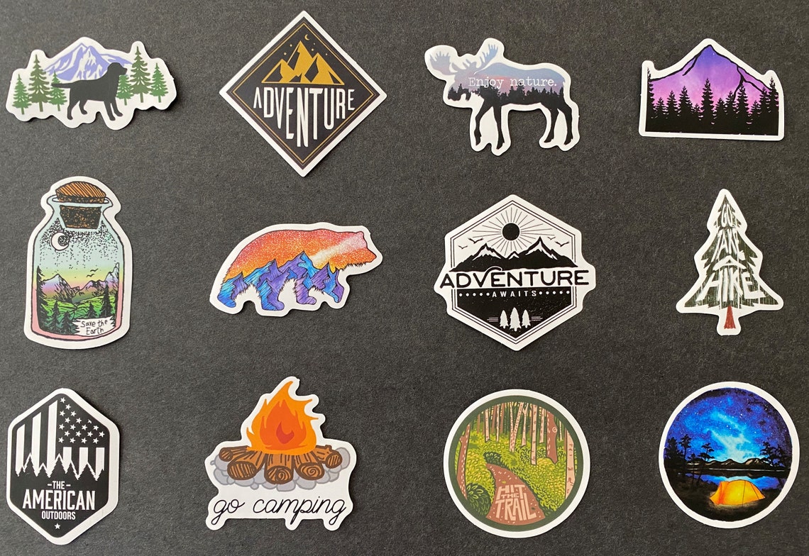 30pcs Outdoors Nature Camping Themed Waterproof Stickers Pack - Etsy