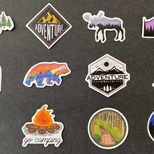 30pcs Outdoors Nature Camping Themed Waterproof Stickers Pack Bears ...