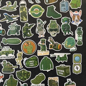50pcs Cool Army Military Cartoon Themed Waterproof Sticker Pack - Etsy