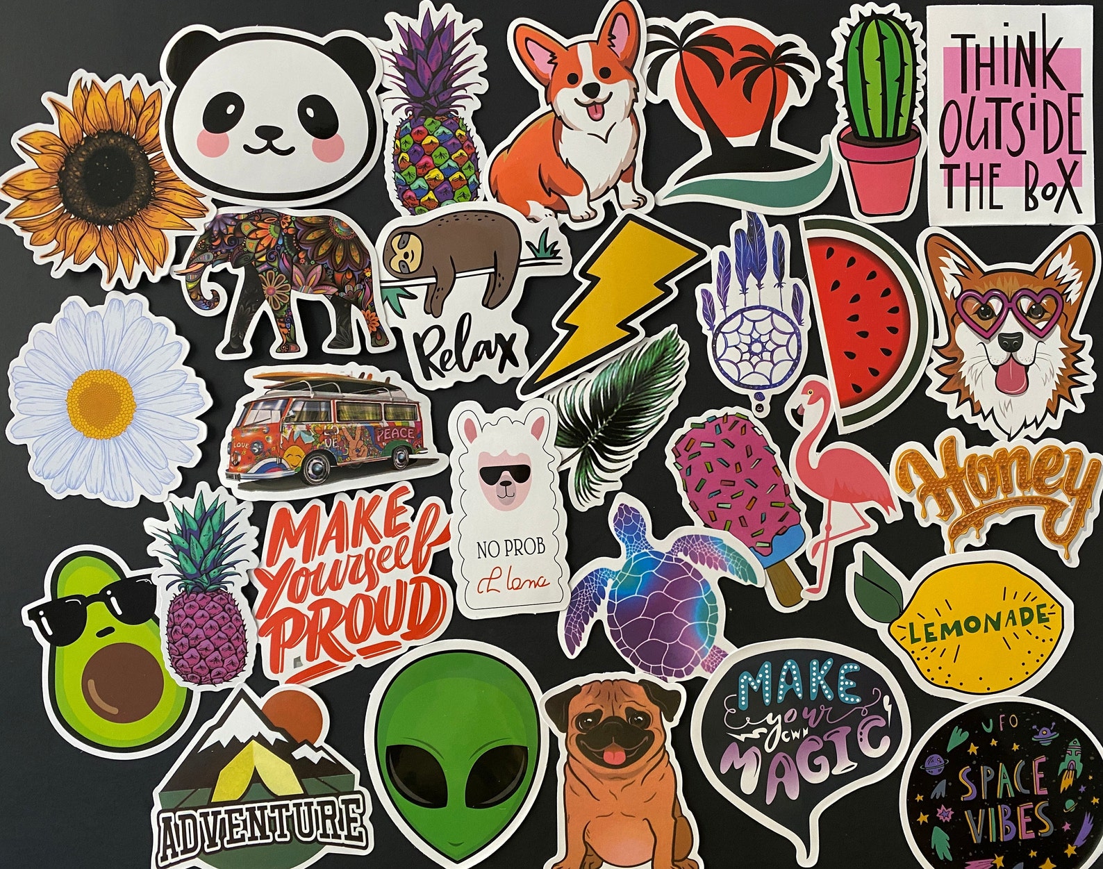 50pcs Cute Kids Themed Mixed Cartoon Waterproof Stickers Pack - Etsy