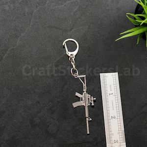 M4A1 Machine Gun Replica Keychain – Mini Metal Machine Gun Model ...