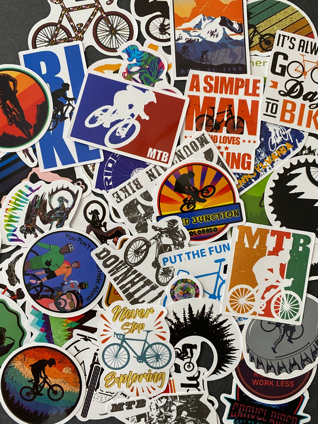 50pcs BMX Biking off Road Dirt Bike MTB Themed Waterproof Stickers Pack ...