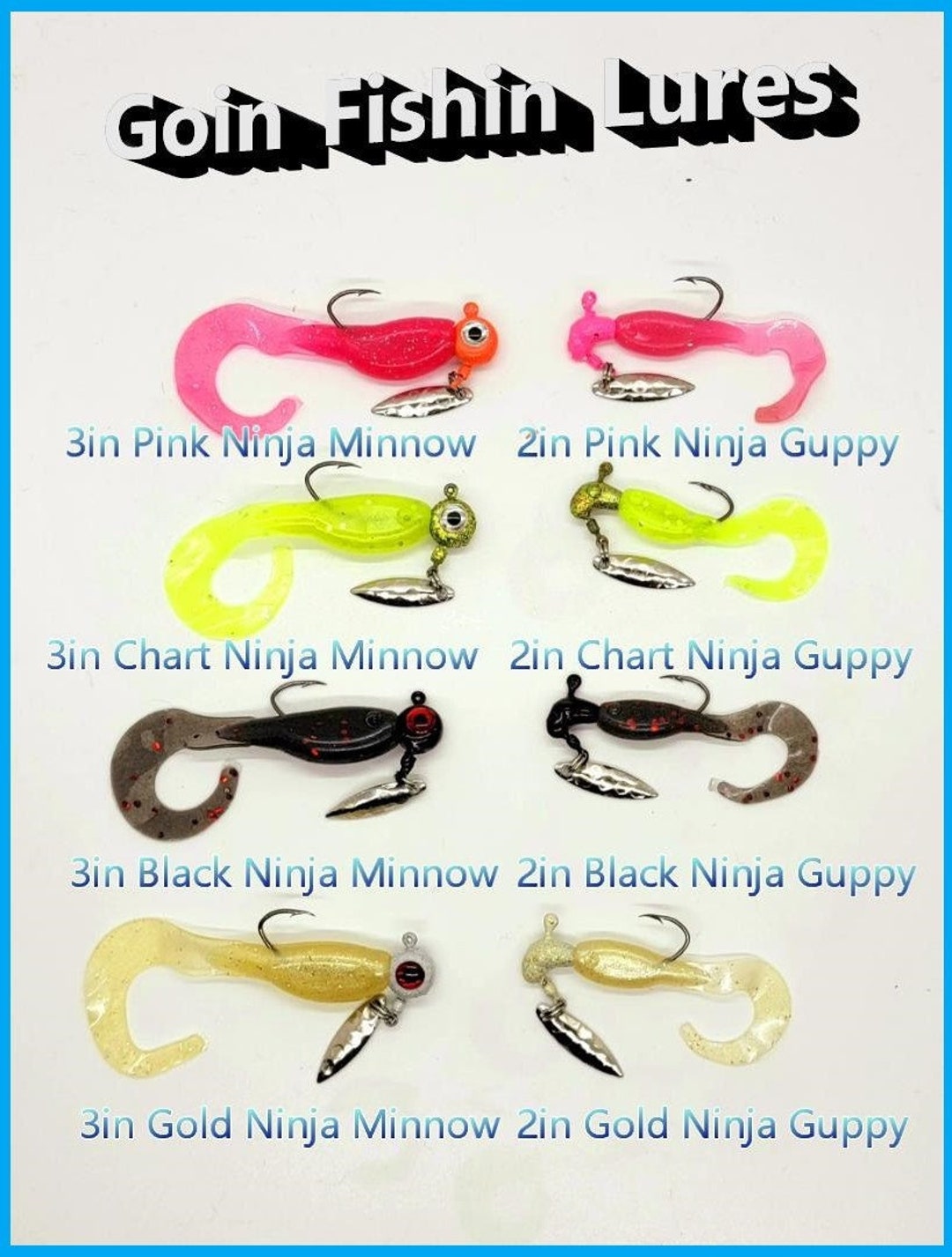 Ninja Guppy & Minnow Swimbait, Ice Fishing Lures - Etsy