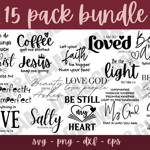 Christian SVG Bundle for Cricut Silhouette Waymaker Faith - Etsy