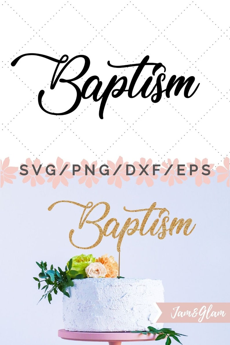 Baptism SVG DIGITAL FILE Cake Topper Svg Files for Cricut - Etsy