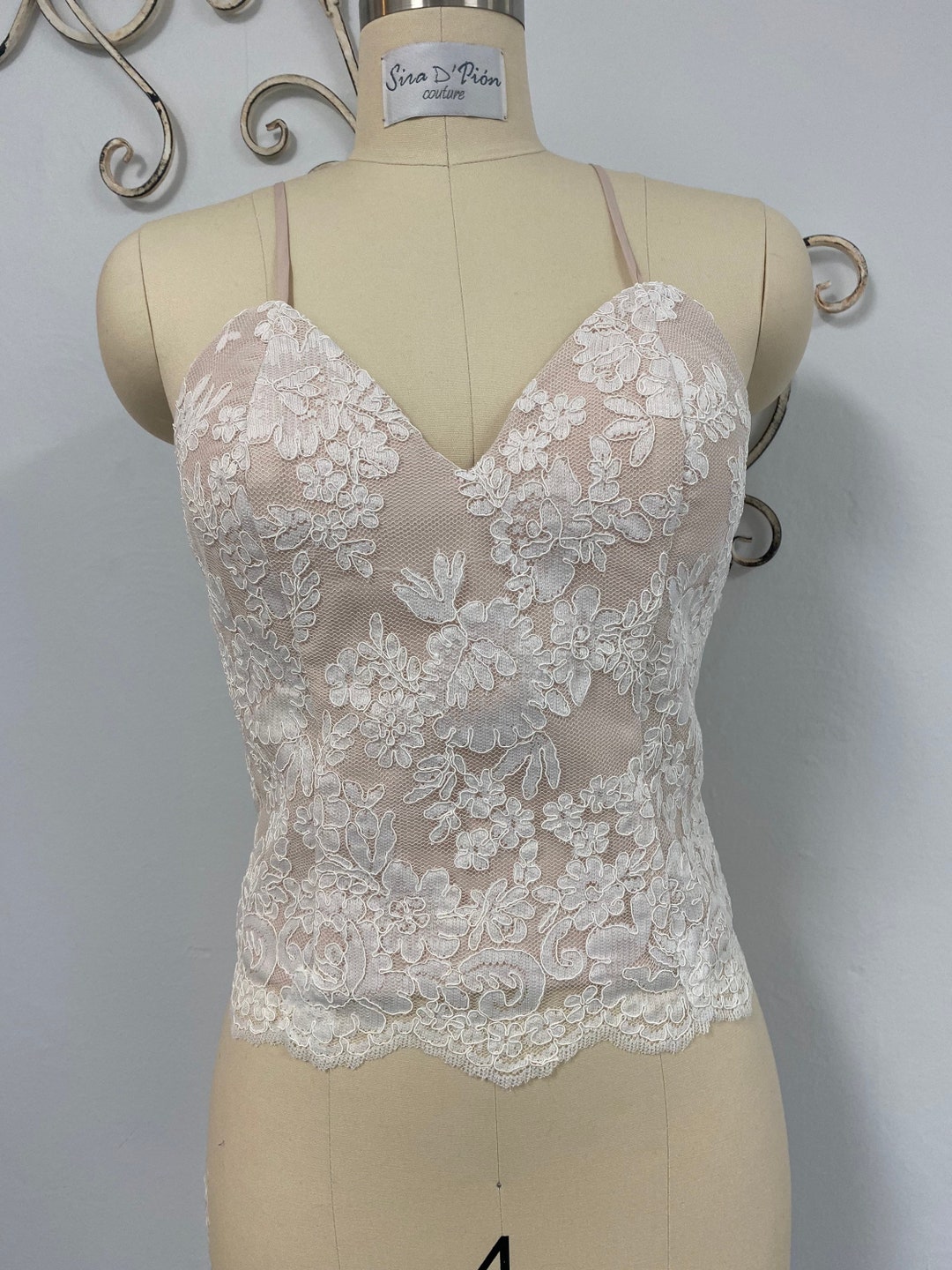 Lace Bridal Corset Lace up Back/ Separates With Sweetheart - Etsy
