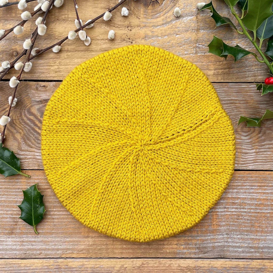 Mustard Beret, Women's Beret, Handmade, French Beret, Retro Hat, Gift ...