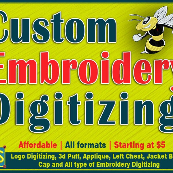 Digitized Embroidery - Etsy