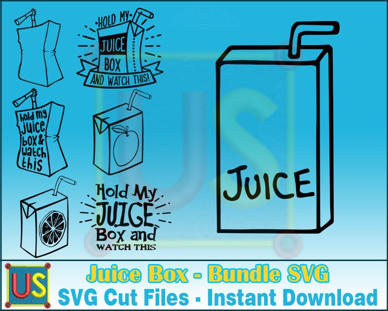 Juice Box SVG Bundle: Cricut & Silhouette Cut Files (digital Download ...