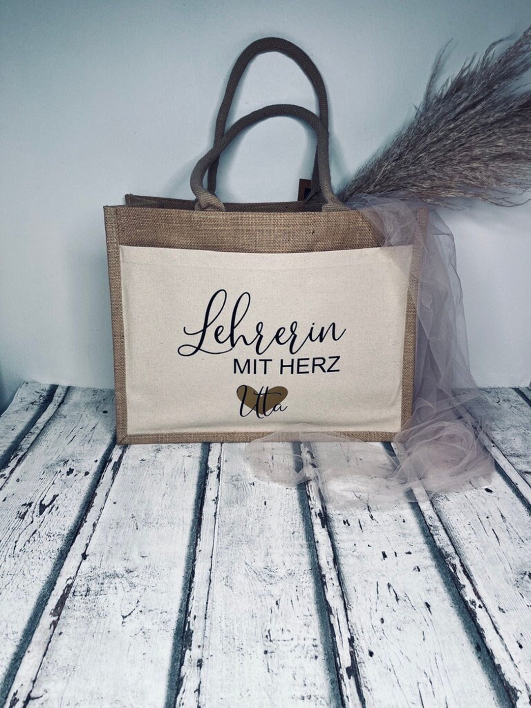Tasche Lehrerin mit Herz / Beste Lehrerin Shoppen - Etsy.de