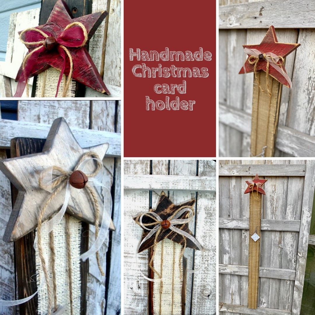 Rustic Farmhouse Christmas Card Holder - Etsy