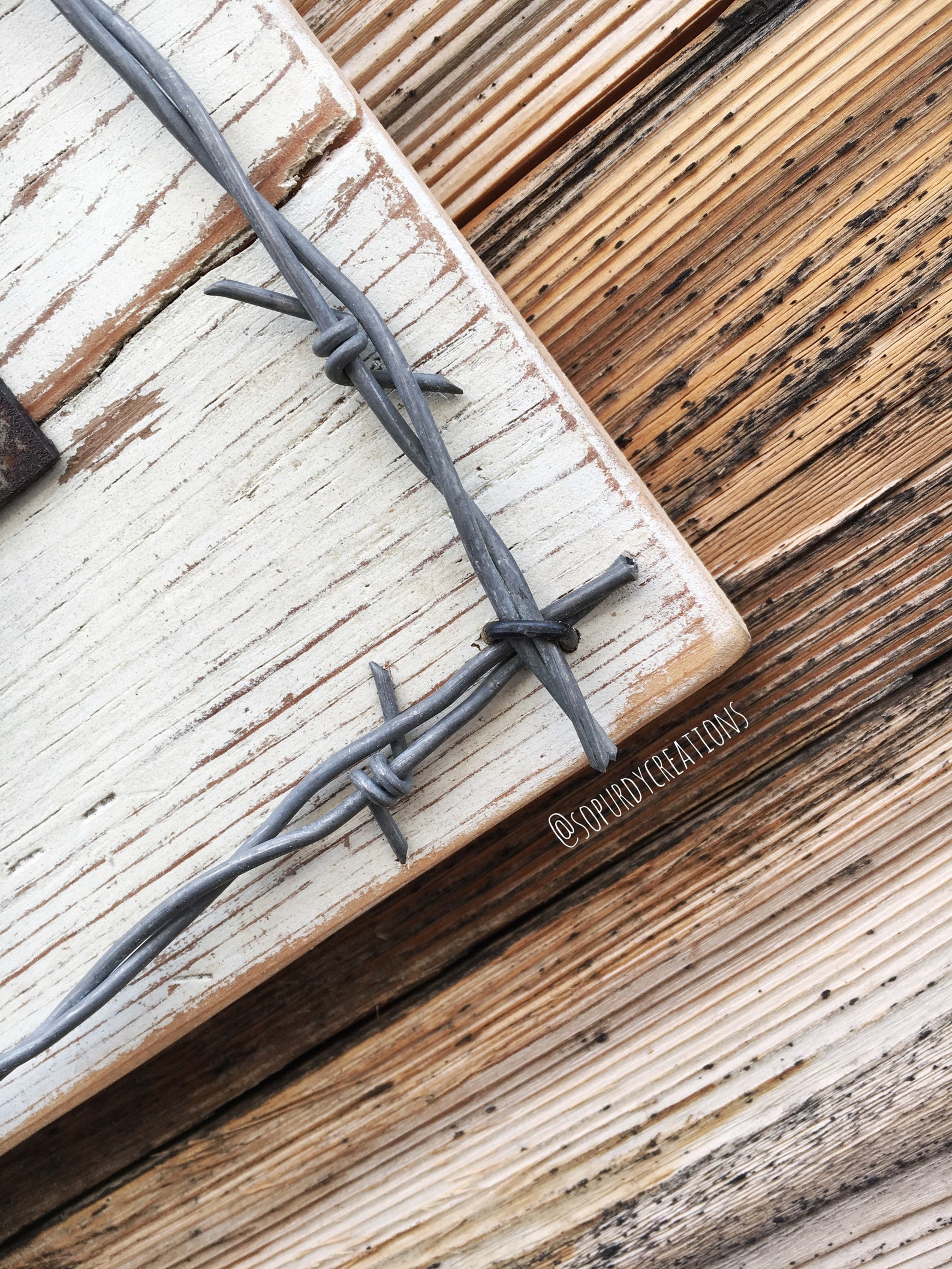 Rustic Handmade Signs With Barbed Wire - Etsy