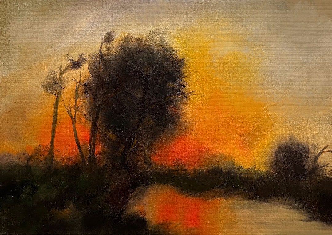 Classical Oil Painting Art Print Giclee Print Moody Dark Artwork Wall ...