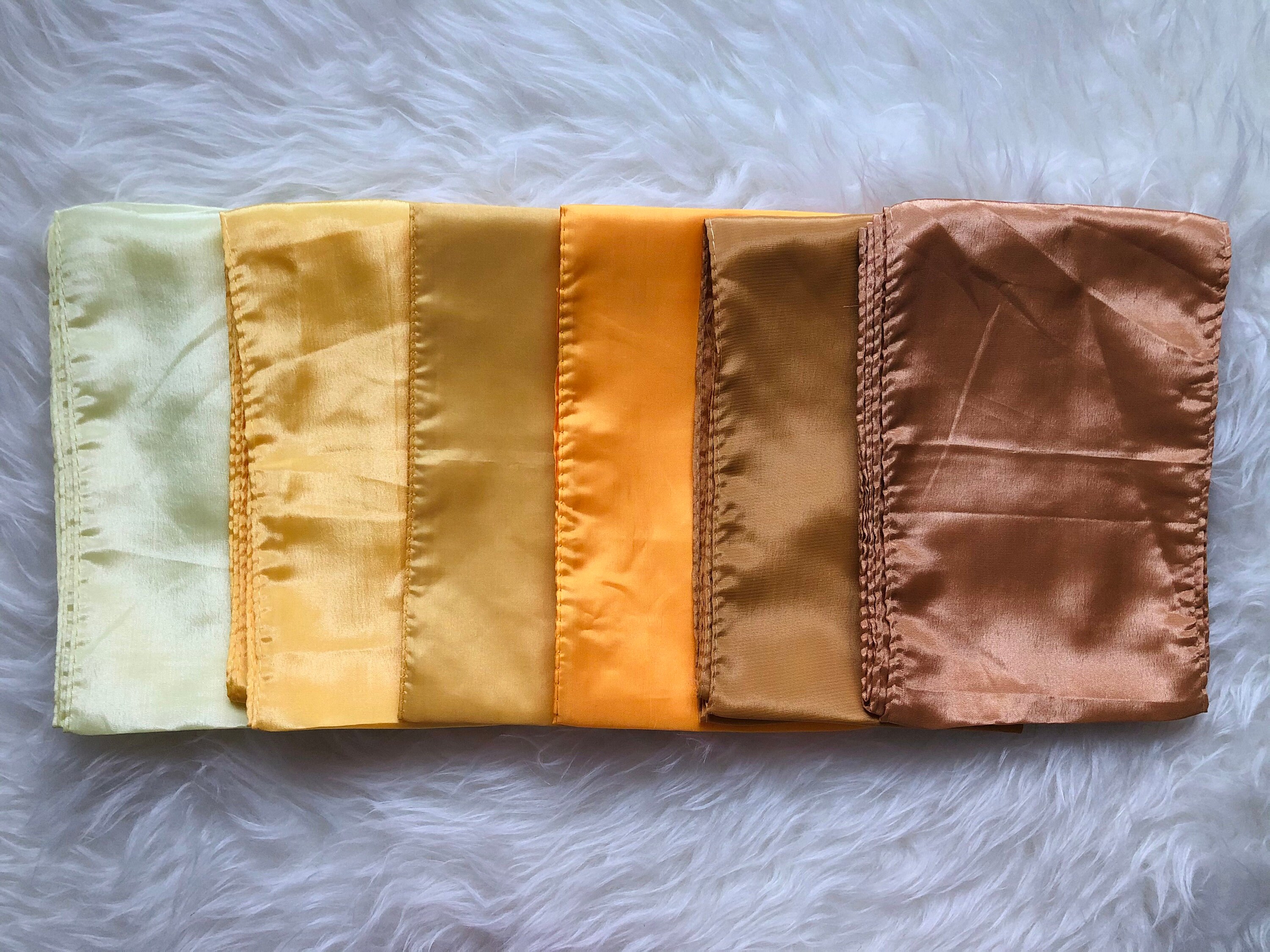 Saree Fall Satin Saree Fall Yellow Satin Saree Fall Fabric | Etsy