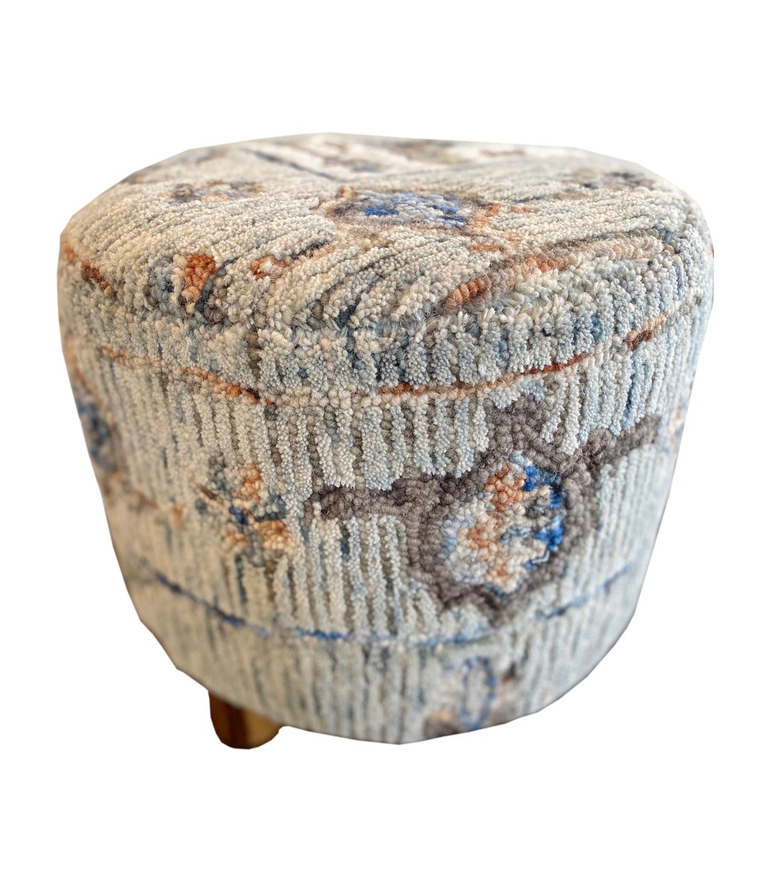 100% Handmade & Handcrafted Multicolor Green Ivory Footrest, Footstool ...