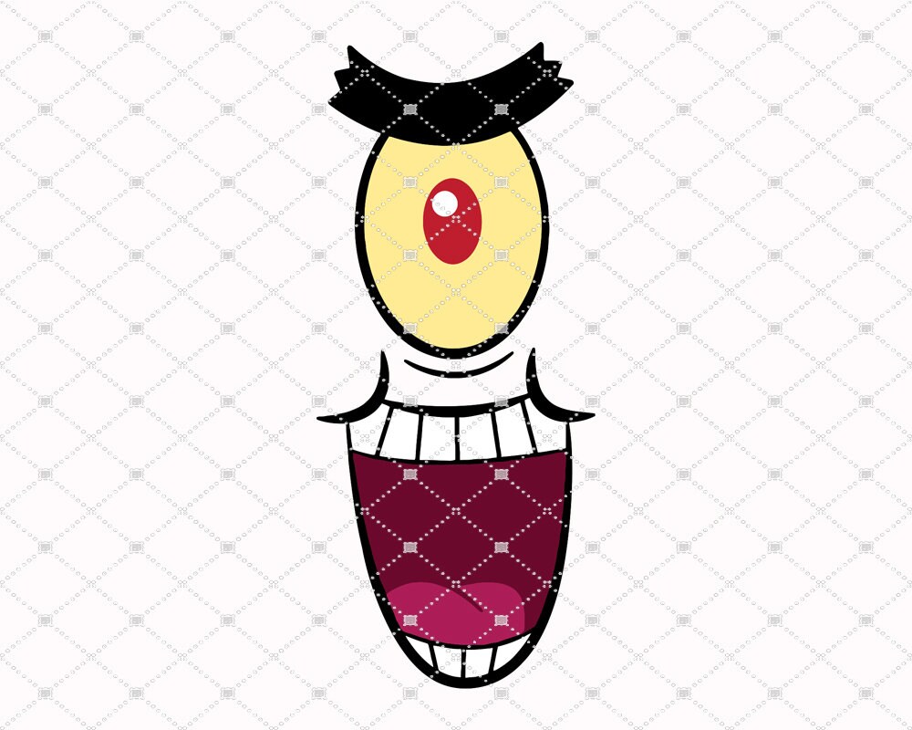 Plankton Face Svg Plankton Cut File SpongeBob Square Pants | Etsy