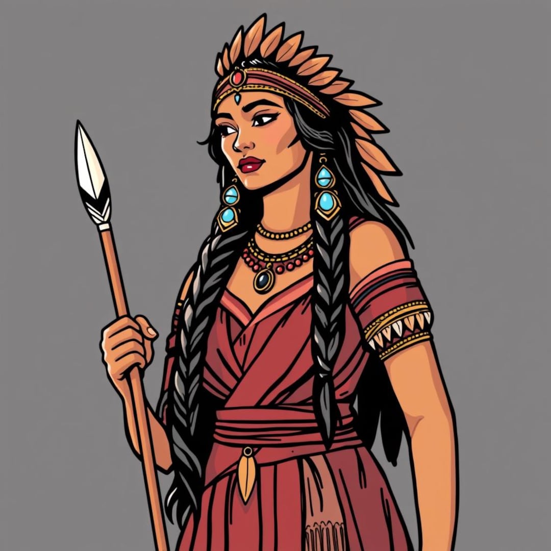 American Indian Princess Wall Art Decor - Etsy