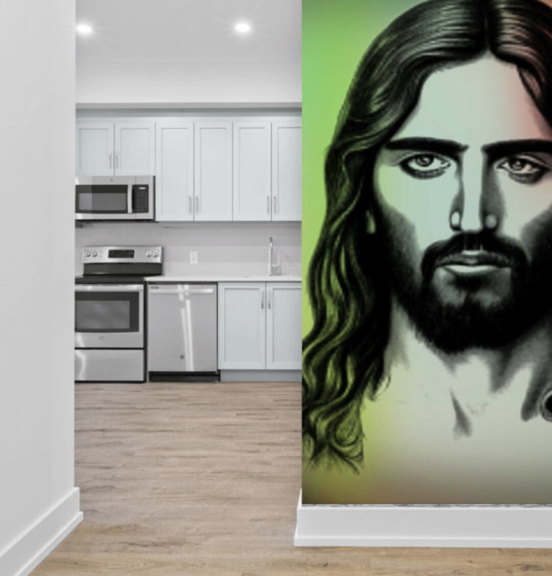Jesus Original Painting on Fine Art Print Canvas Christian Catholic ...
