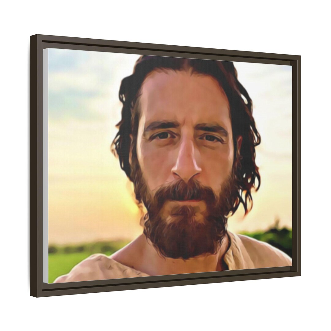 Jonathan Roumie Portrait Matte Canvas Framed | Photoreal Landscape ...