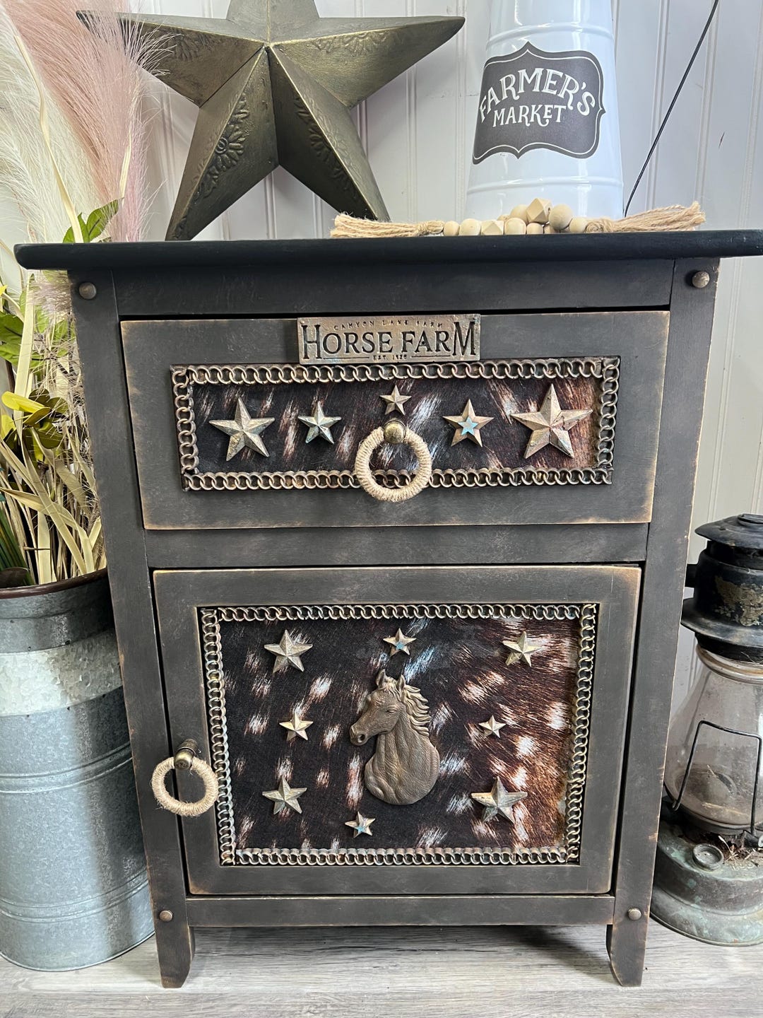 Western Style End Table - Etsy