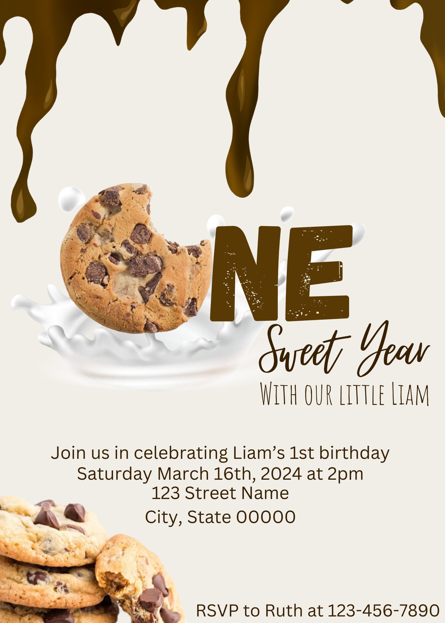 One Sweet Year Invitation - Etsy