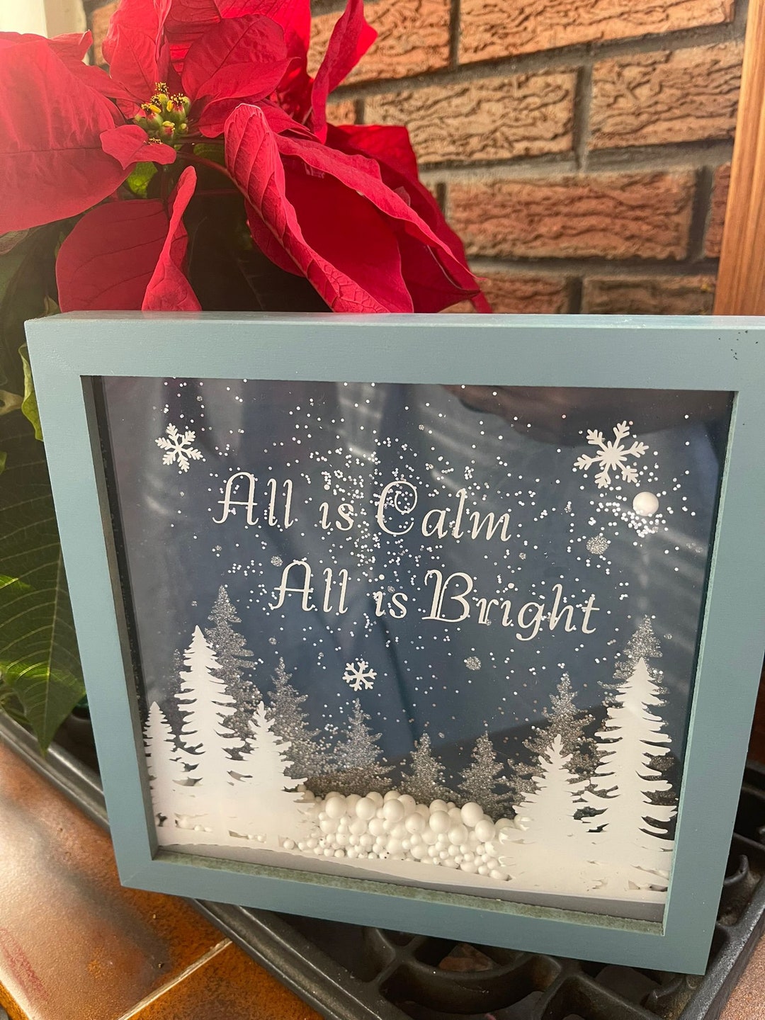 Christmas Decor, Christmas Shadow Box, Christmas Shelf Decoration ...
