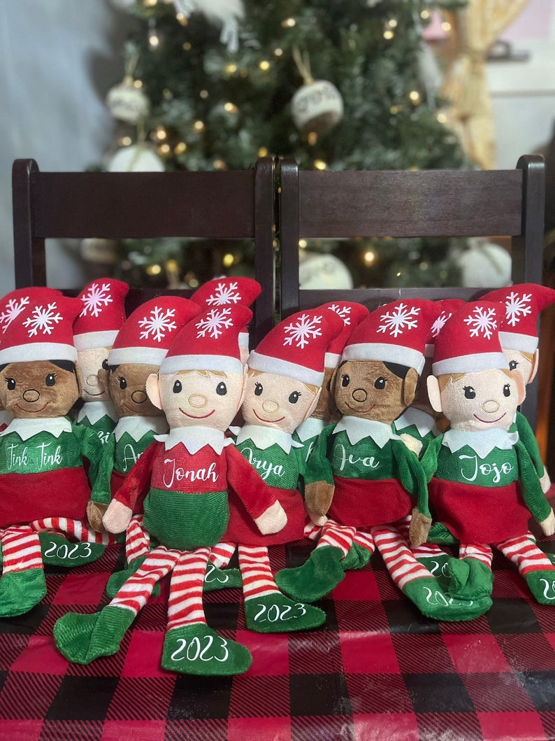 Personalized Elf Girl or Boy Elves, Custom Christmas Ornaments, Festive ...