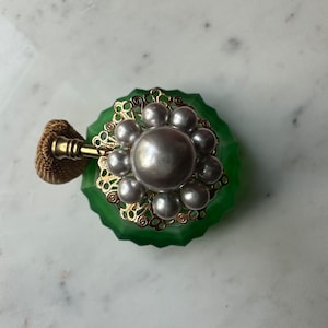 Vintage Bohemian Glass Atomizer With Decorative Beaded Top - Etsy
