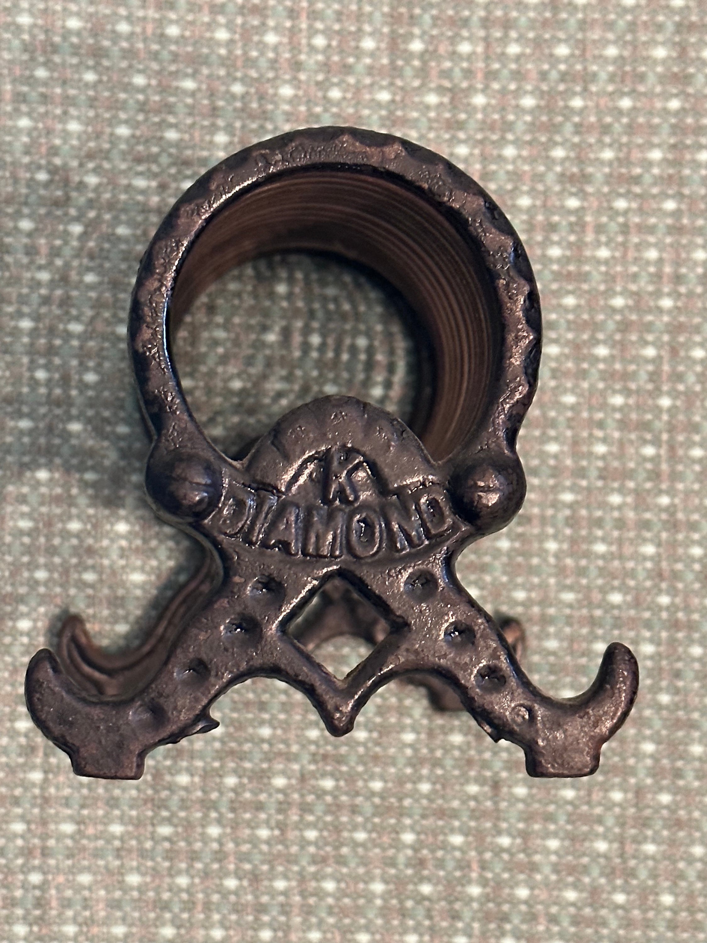 Antique Cast Iron Primitive Letter Holder Marked diamond - Etsy