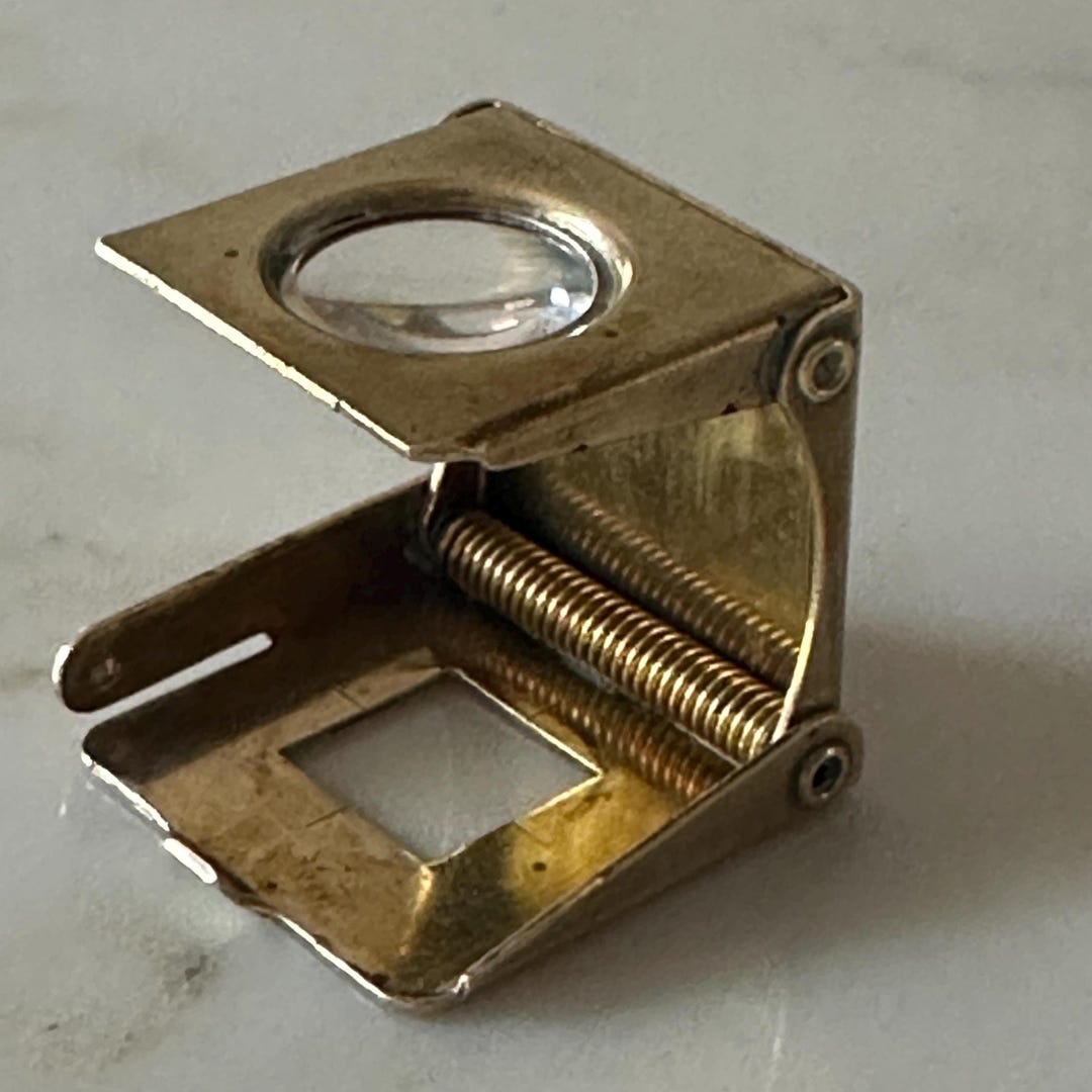 Vintage Brass Folding Magnifying Glass Made in Germany - Etsy