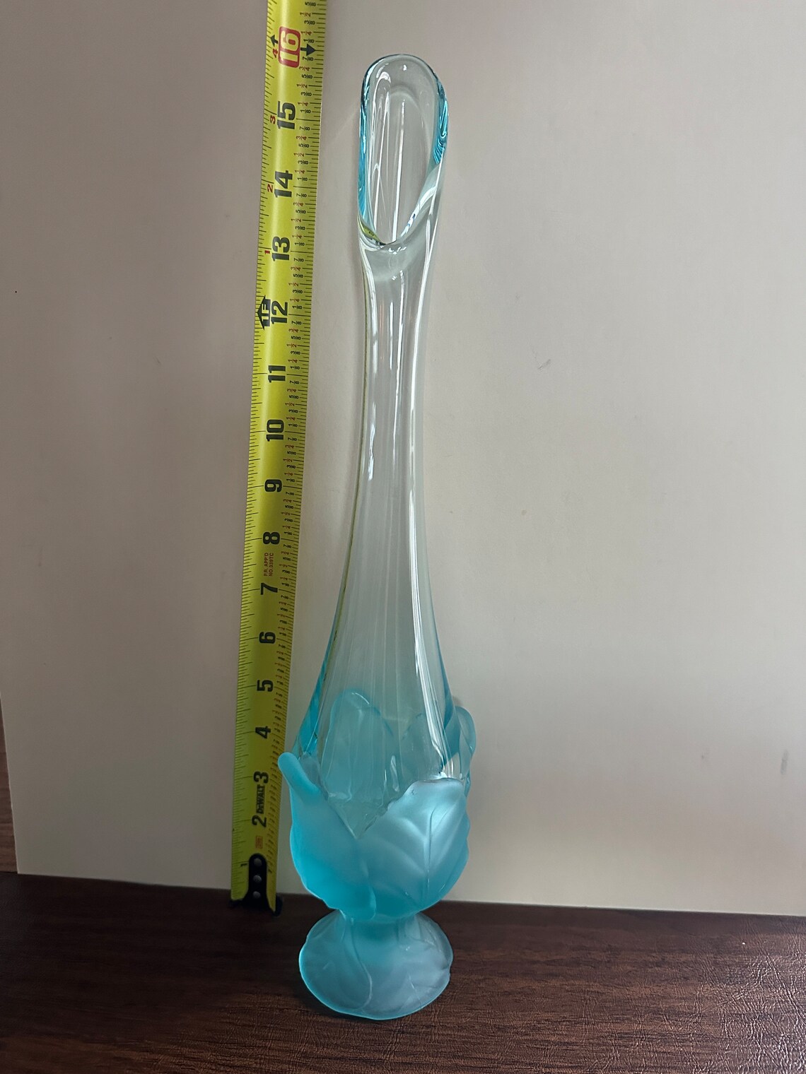 Tall Viking Swung Vase With Frosted Base From the 1950s - Etsy