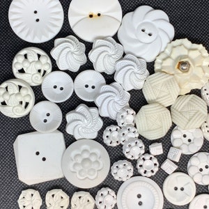 Vintage and Antique Craft Sewing Buttons off White - Etsy
