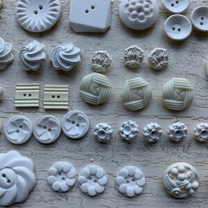 Vintage and Antique Craft Sewing Buttons off White - Etsy
