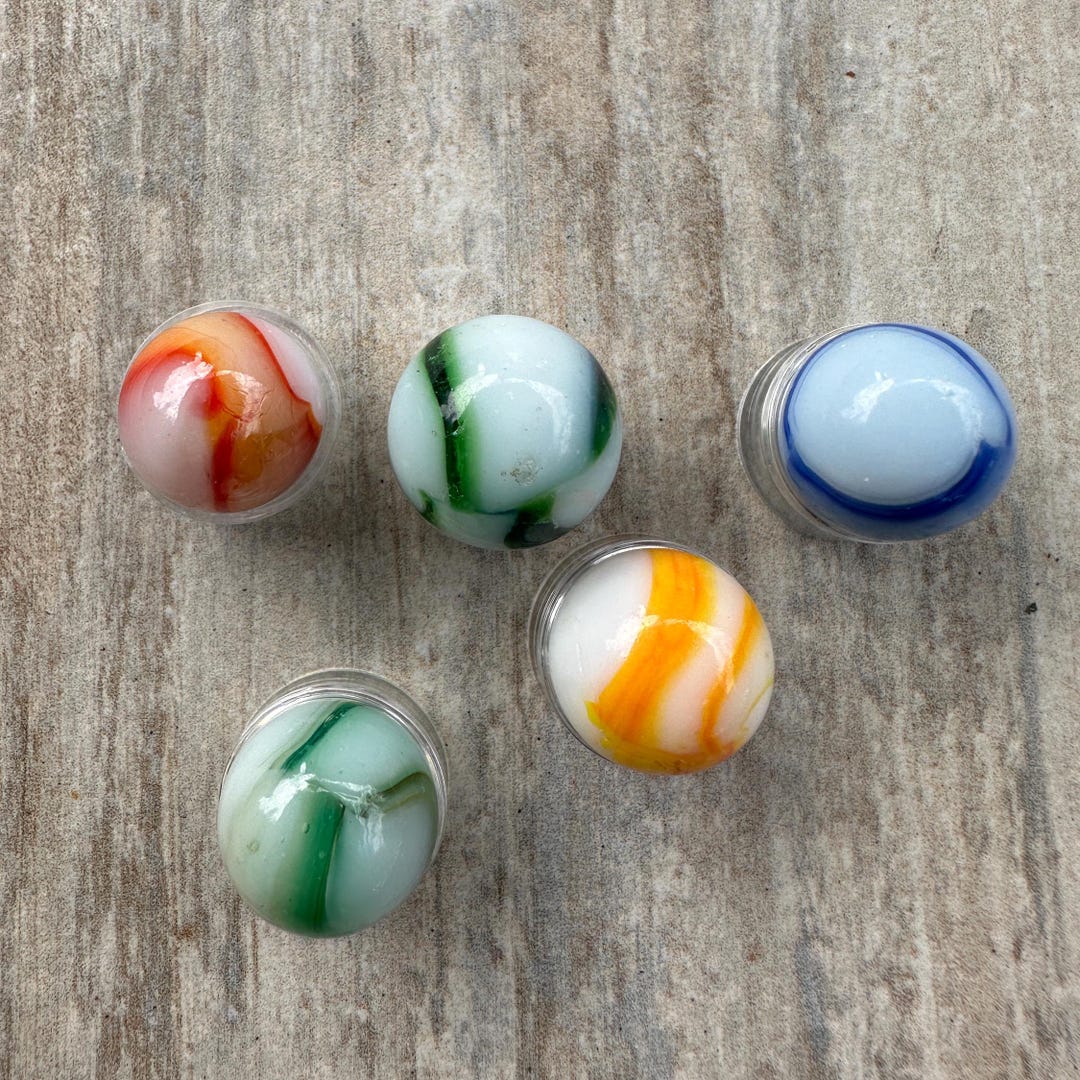 Vintage Peltier Rainbo Marbles Collectible - Etsy