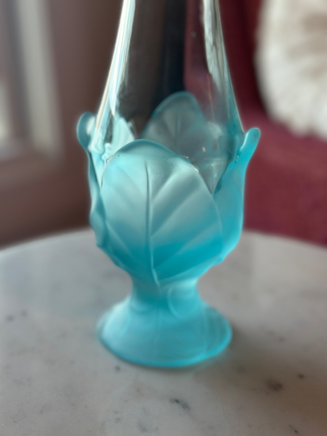 Tall Viking Swung Vase With Frosted Base From the 1950s - Etsy