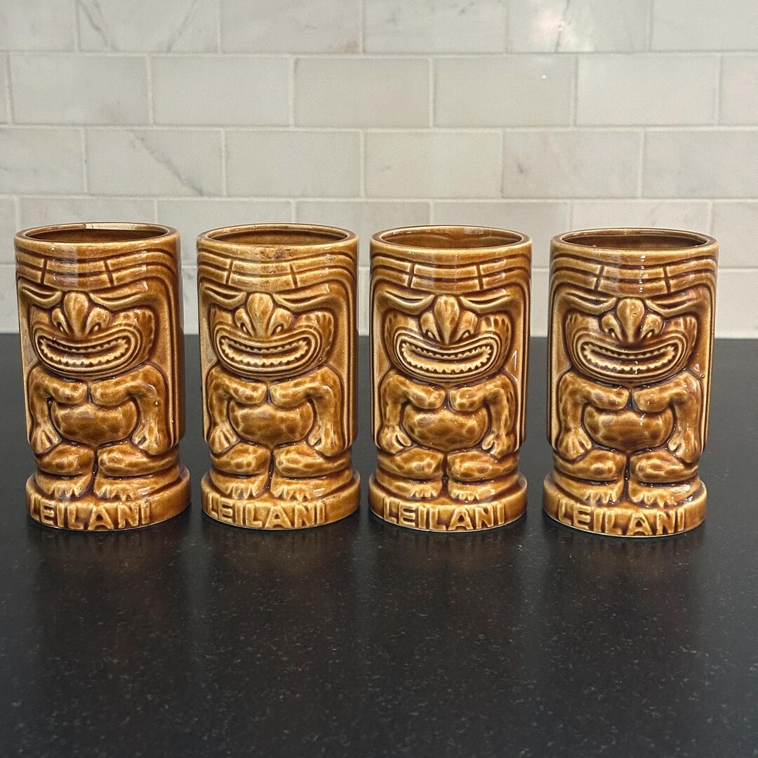 4 Orchids of Hawaii Leilani Tiki Mugs - Etsy
