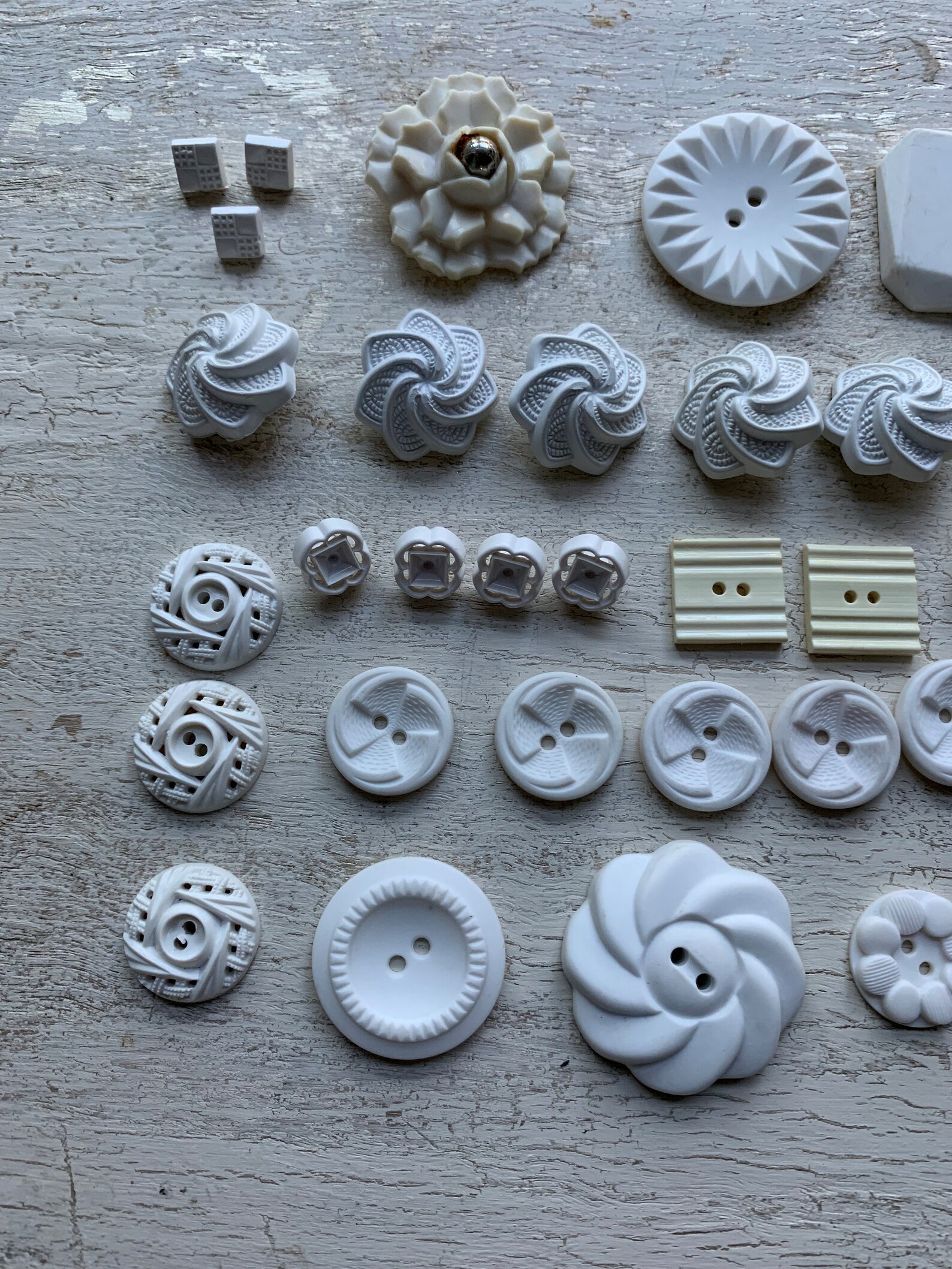 Vintage and Antique Craft Sewing Buttons off White - Etsy