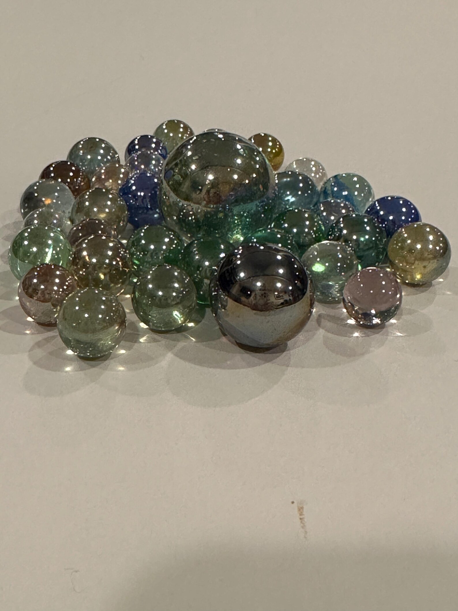 35 Vintage and Modern Iridescent Marbles by Multiple Glass ...