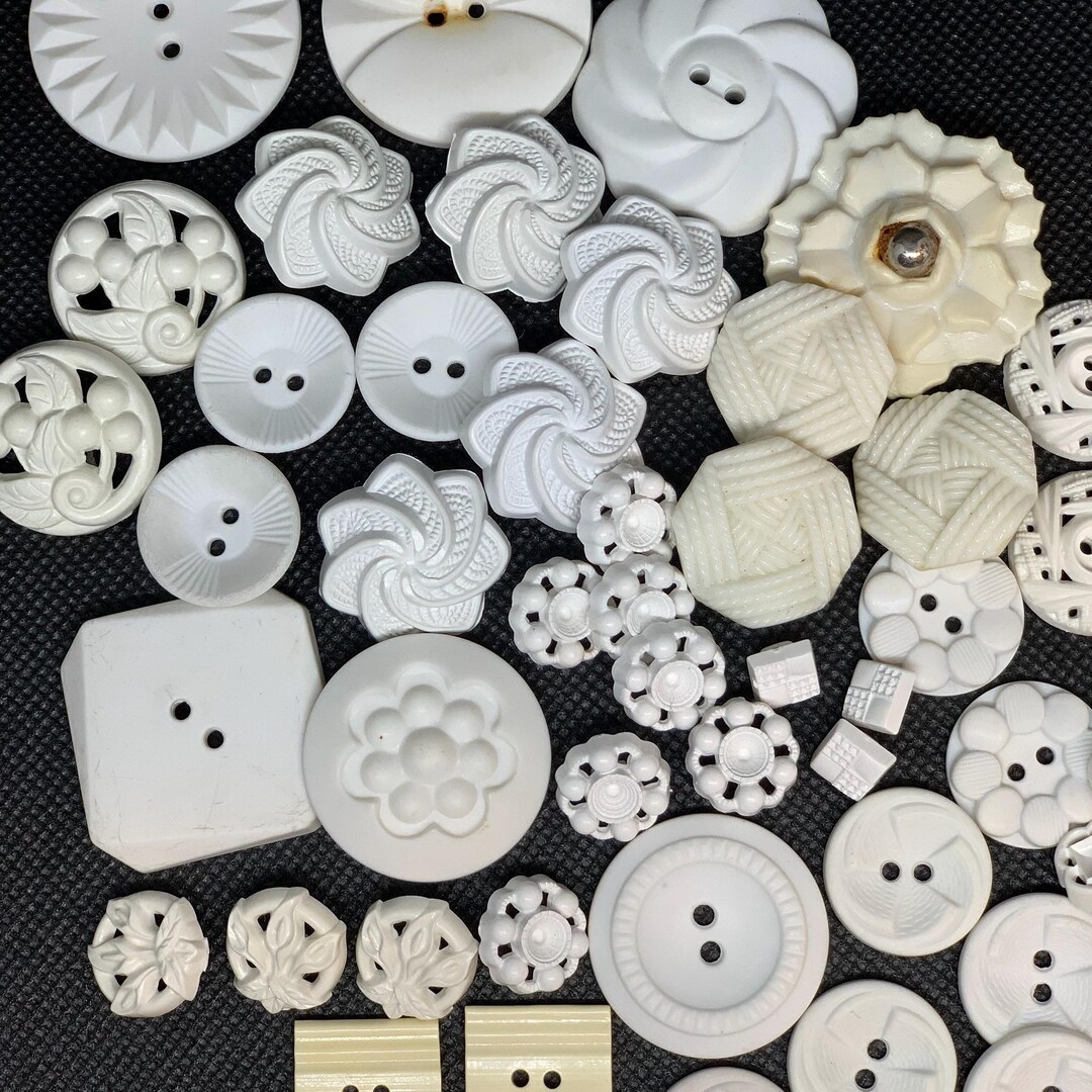 Vintage and Antique Craft Sewing Buttons off White - Etsy