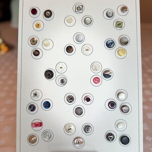 Vintage Unique Button Collection Mounted on a Display Card - Etsy