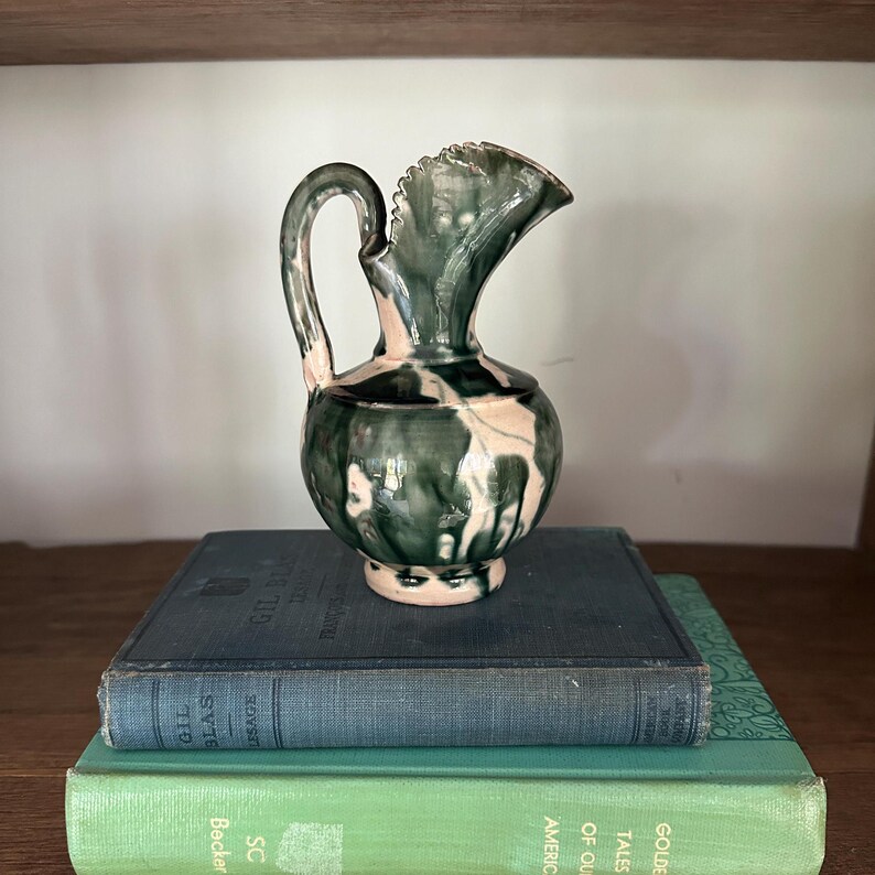 Small Hand Thrown Pottery Pitcher Beautifully Detailed - Etsy