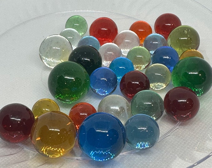30 Vintage Clearie Marbles a Variety of Sizes and Colors - Etsy