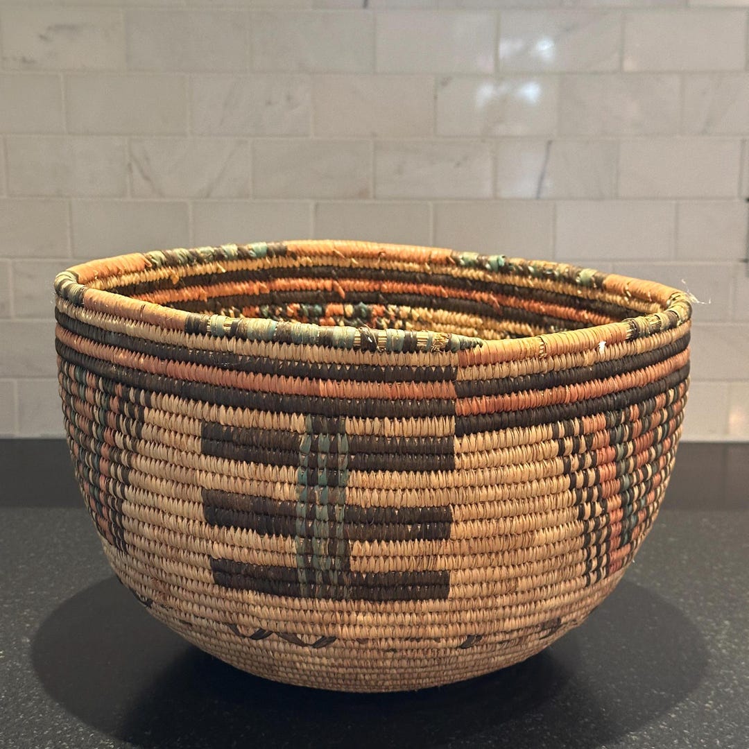 Vintage West African Tribal Basket Woven by the Hausa People of ...