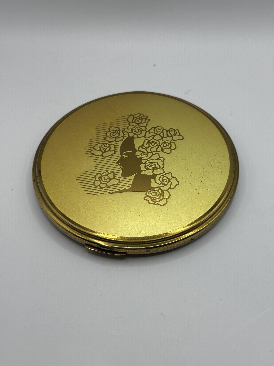 Vintage Powder Compact Large Flapjack Style - Etsy