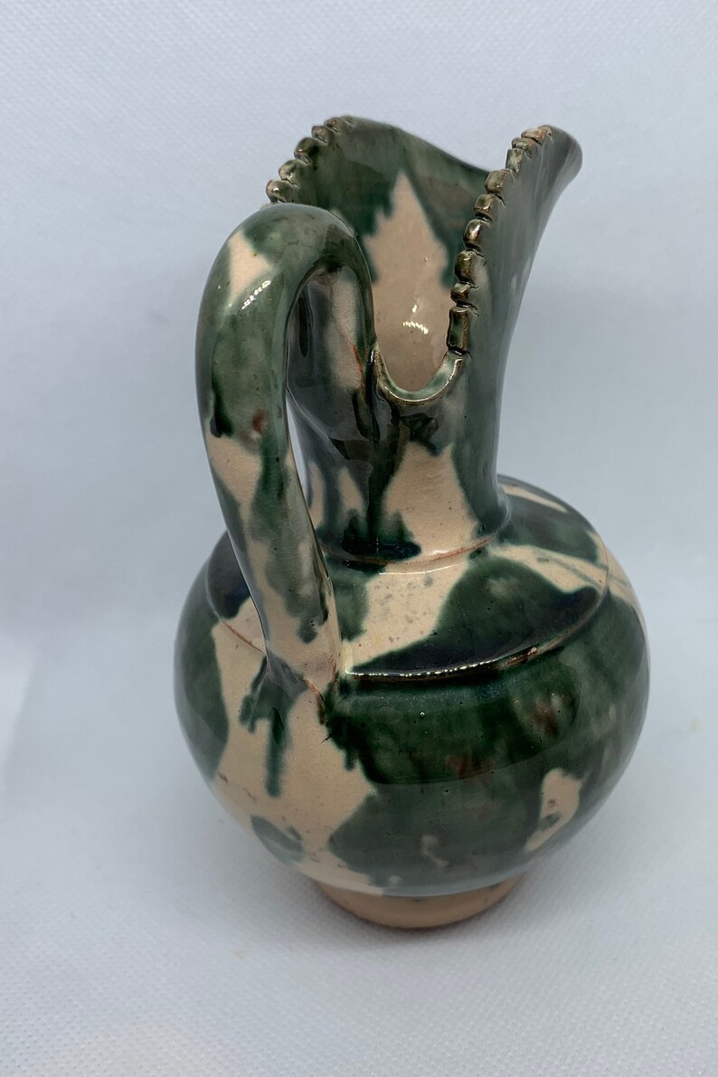 Small Hand Thrown Pottery Pitcher Beautifully Detailed - Etsy