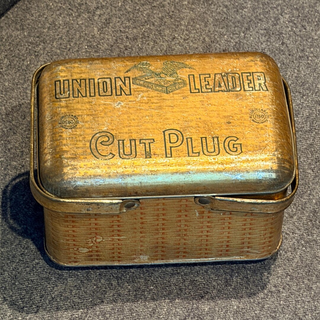 1920s Union Leader Cut Plug Tobacco Tin - Etsy